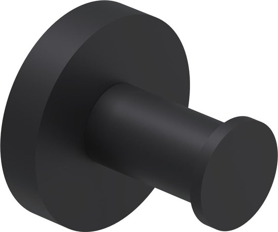 IVY Bond handdoekhaak 4,5 cm, mat zwart PED | bol