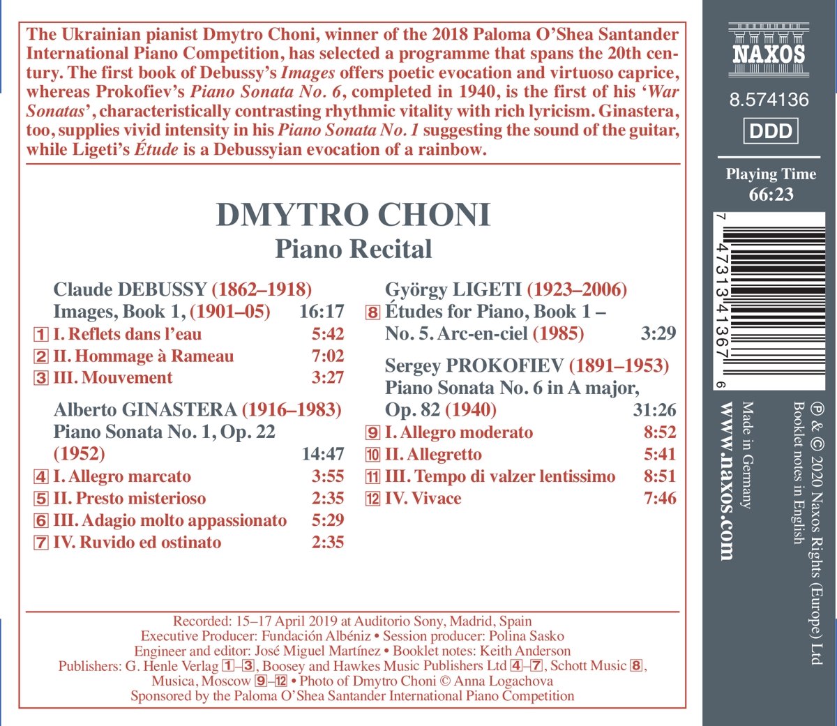 Dmytro Choni - Dmytro Choni Piano Laureate Recital (CD), Dmytro Choni ...