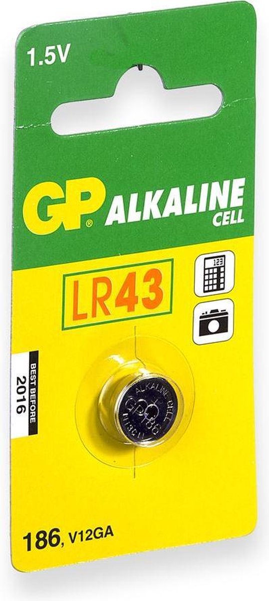 GP LR43 Knoopcel Alkaline Batterij | bol