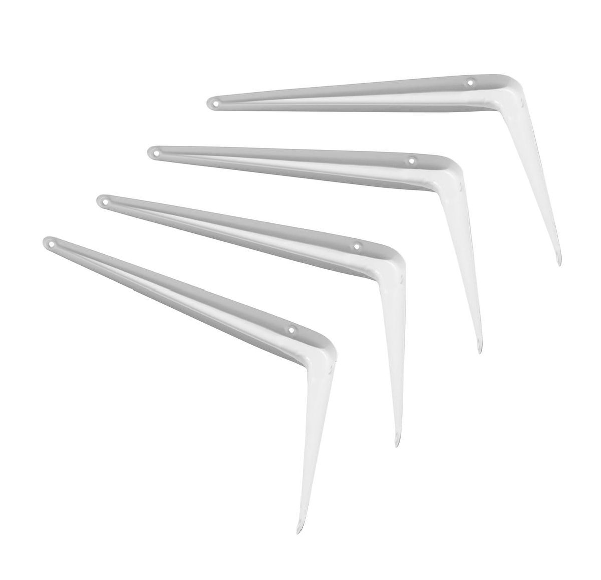 Set van 24 metalen plankendragers (type 3, 20x25 cm, wit) | bol.com