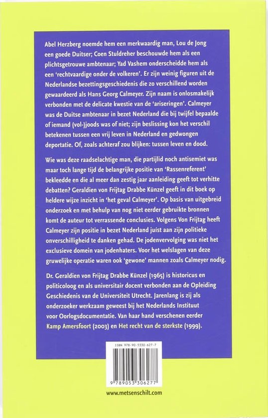 Het Geval Calmeyer, Geraldien Von Frijtag Drabbe Kunzel | 9789053306277 ...