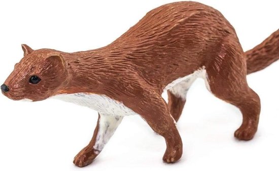 Safari Speelfiguur Wezel Junior 9 X 2,5 X 3 Cm Bruin/wit | bol.com