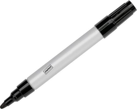Staples DuraMark 300 Permanente Marker - Ronde punt, 3 mm, Zwart | bol