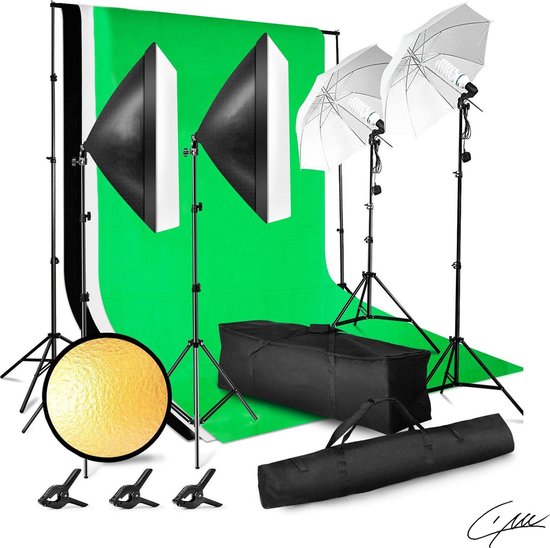 EDDI Green Screen Set - Film & Fotografie 2.6M x 3M x 2,8M Doek | bol.com