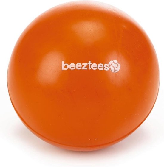 Beeztees rubber bal massief no 5 oranje 9 cm | bol