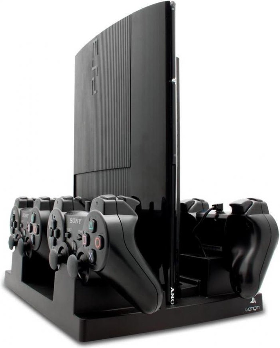 Venom Verticale Standaard + Dubbel Docking Station - Zwart (PS3) | bol.com