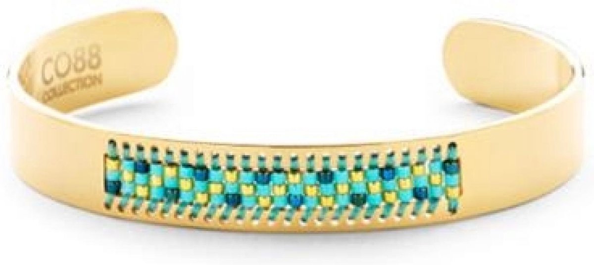 CO88 Collection Serenity 8CB 90127 Stalen Open Bangle met Miyuki Beads ...