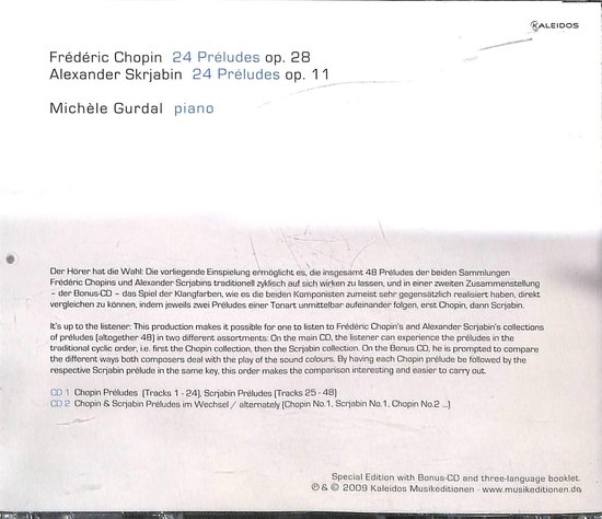 Frederic Chopin / Alexander Skrjabin - Preludes, Michele Gurdal | CD ...