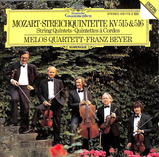 Mozart: String quintets KV515 & 516, MELOS QUARTETT / FRANZ BEYER | CD ...