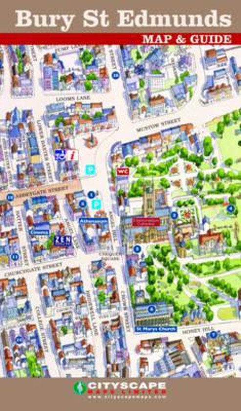 Bury St Edmunds Town Centre Map and Guide | 9781860801099 | Boeken | bol