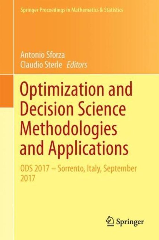 Optimization and Decision Science: Methodologies and Applications | 9783319673073 | Boeken | bol.com