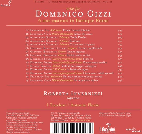 Roberta Invernizzi, I Turchini, Antonio Florio - Arias For Domenico ...
