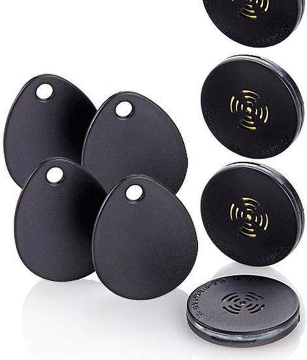 Bluetooth Tracker Tag Stickers - Find your stuff - 4-Pack - Zwart | bol