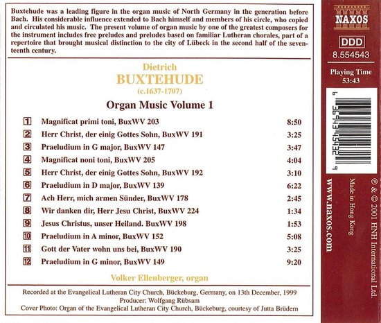 Volker Ellenberger - Organ Music 1 (CD), Volker Ellenberger | Muziek | bol