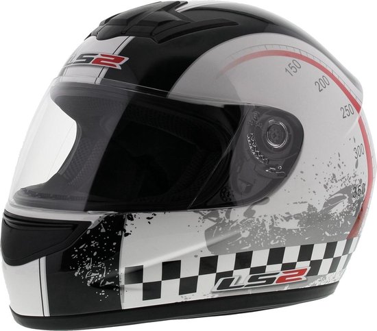 LS2 FF350 Helm Chrono glans wit zwart | bol.com