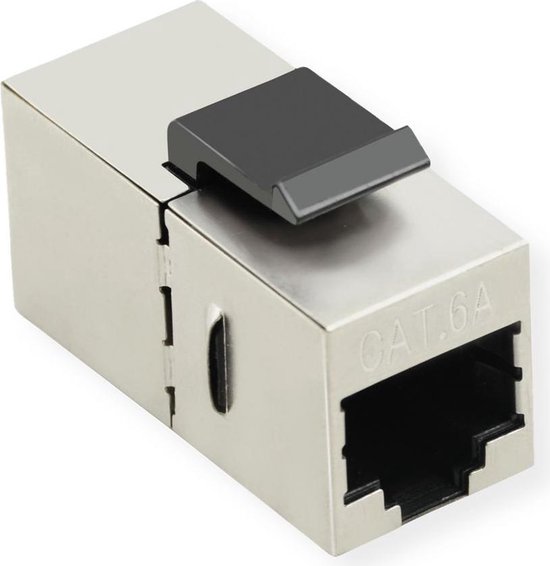 STP CAT6a Gigabit Keystone module RJ45 - RJ45 - compact / metaal | bol.com