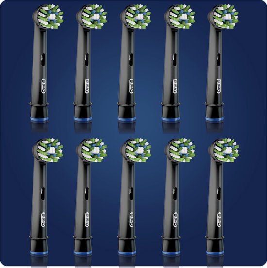 Oral-B CrossAction Opzetborstel Black Edition Met CleanMaximiser-technologie, 10 Stuks | bol