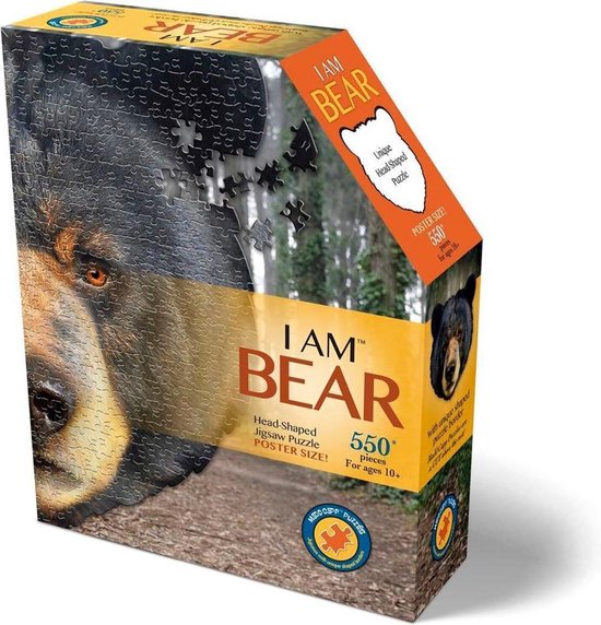I AM Puzzle Poster Size: BEAR 68.50x68.50cm, 550pcs, in doos 30.48x25 ...