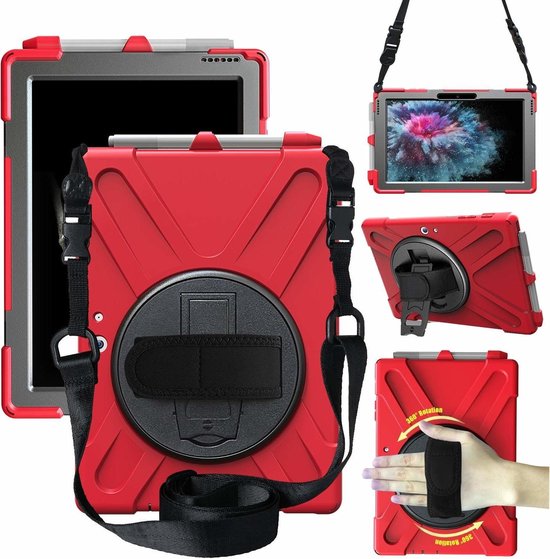 Microsoft Surface Pro X Cover - Hand Strap Armor Case Met Surface Pen ...