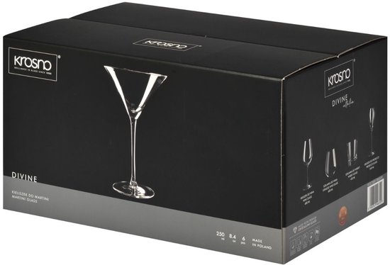 KROSNO | Martini cocktail glazen | Set of 6 | 250 ML | Loodvrij ...