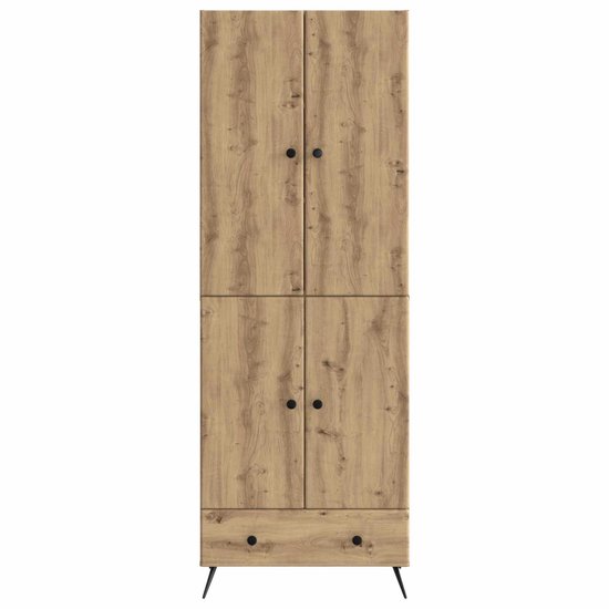 vidaXL - Kast - Set - 2 - pcs - Artisanaal - eiken - Bewerkt - hout | bol