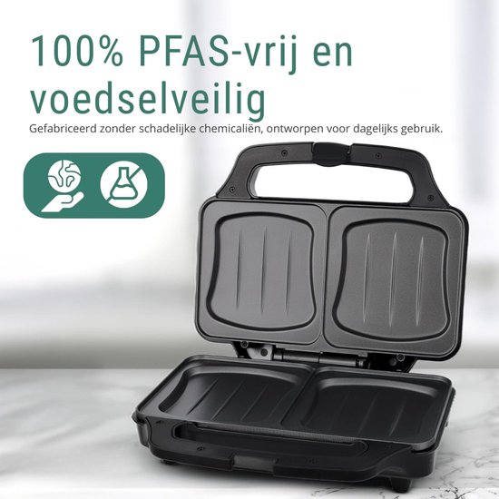 MIRA® Tosti-ijzers - Tosti Apparaat - Tosti Ijzer - Zilver - 25cm x ...