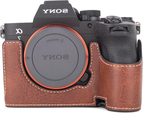 Half Camera Case van PU Leer voor Sony A7 V/A7R V - Beschermende Tas ...