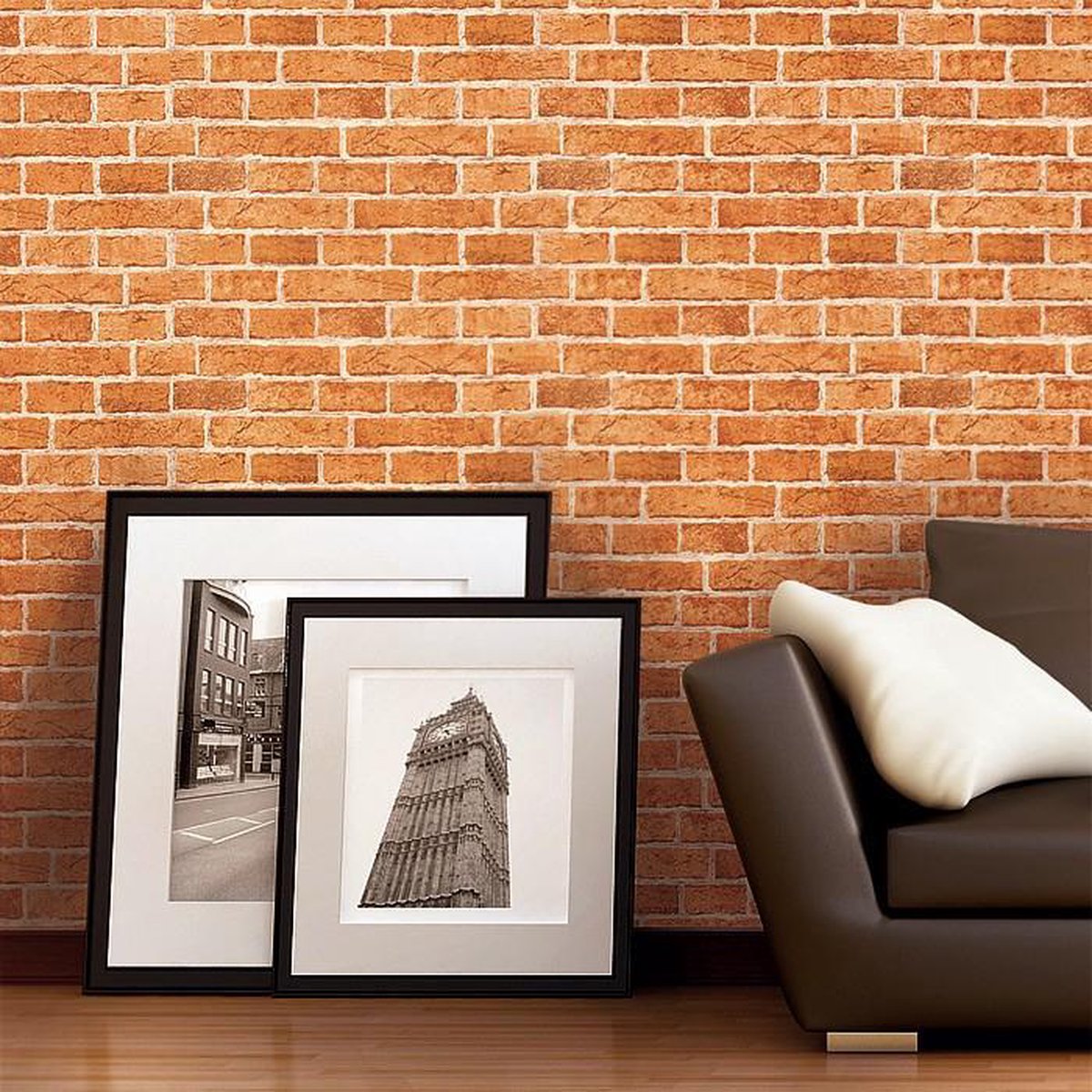 Steen behang EDEM 583-24 steen optiek met reliëfstructuur rood ...