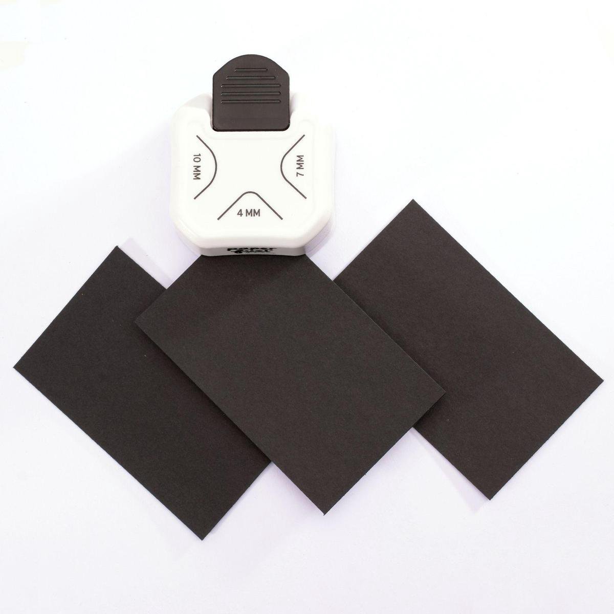 Paperfuel Pons - hoekpons - 3 in 1 papier pons - 4,7,10 mm - Wit, Zwart ...