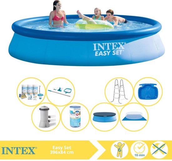 Intex Easy Set Zwembad - Opblaaszwembad - 396x84 cm - Inclusief ...