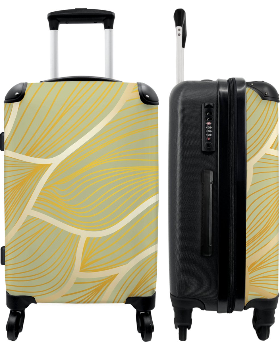 NoBoringSuitcases.com - Valise - Or - Feuilles - Vert - Valise de ...