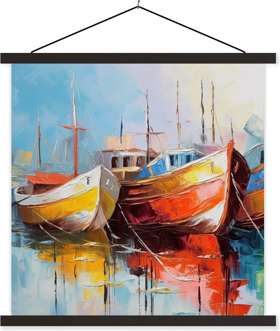 Posterhanger incl. Poster 40x40 cm - Schoolplaat - Boten - Kunst ...