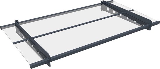 Moderne Deurluifel / Afdak Manila - 150 x 80 cm - Donkergrijs | bol