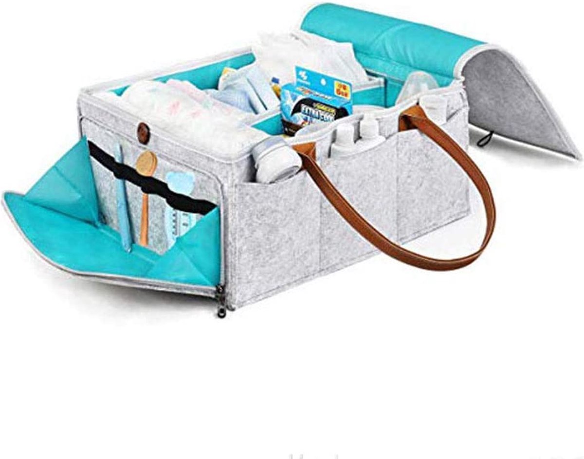 Babyluier-organizer, draagbare babyopbergmand, opvouwbare - Diaper bag ...