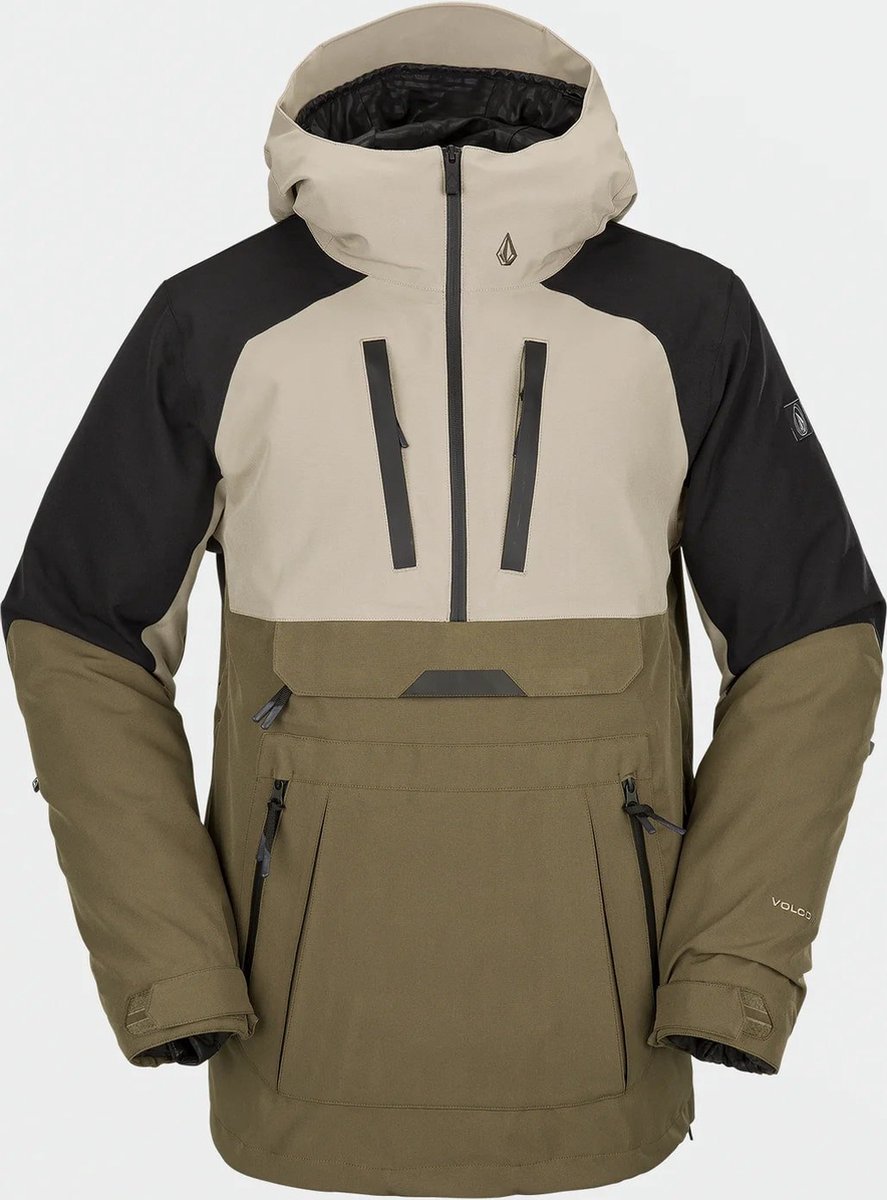 Volcom Brighton Ski/snowboard Pullover /jas - Dark Khaki | bol.com