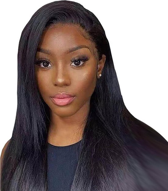 Gratyfied - Pruiken Dames Echt Haar - Pruik Zwart - Pruiken Dames ...