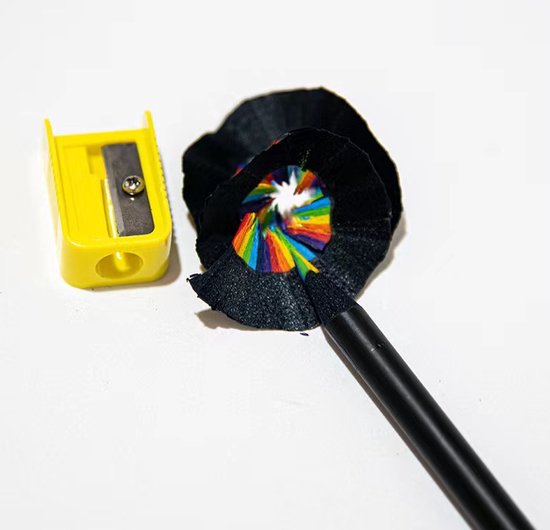 Kleurpotloden Black edition meerkleurig - 4 stuks - Regenboog kleuren ...