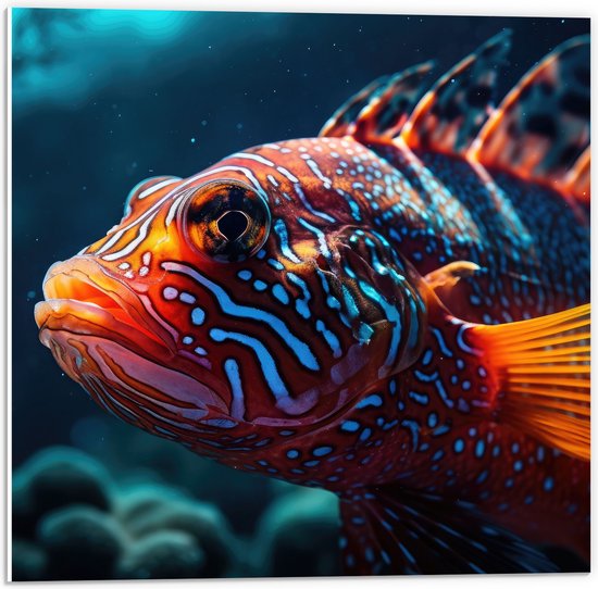 PVC Schuimplaat - Koraalduivel Vis met Prachtige Felle Kleuren op de ...