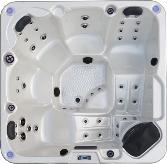 Spa Trident - 5 persoons Jacuzzi - Plug & Play - wood look grey | bol