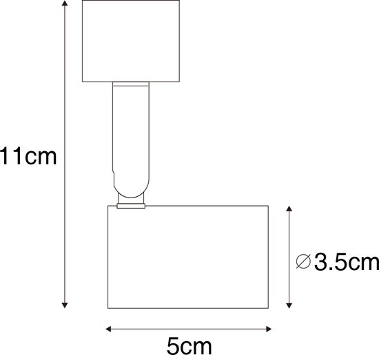 QAZQA Moderne railspot zwart 1-fase railspot - Jeany | bol