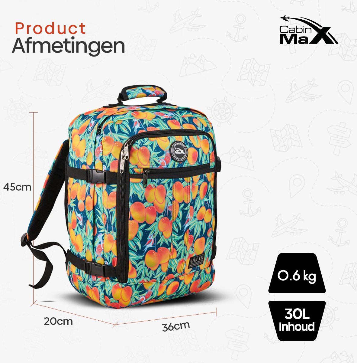 CabinMax Metz Reistas– Handbagage 30L Easyjet - Rugzak – Backpack ...