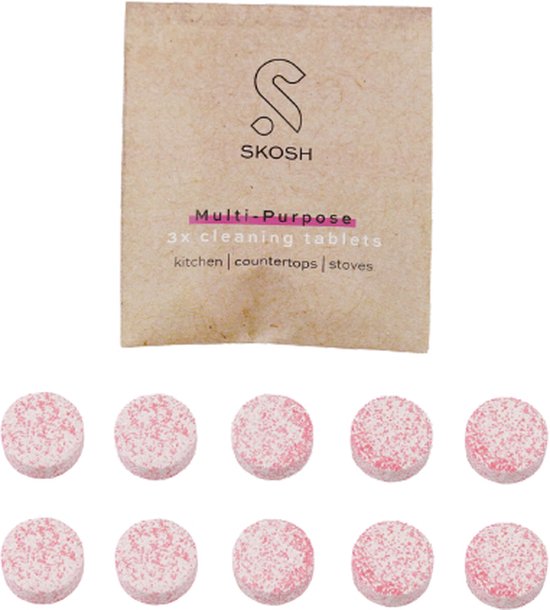SKOSH Reinigingstabletten - Navulling - Allesreiniger - 10 stuks - 5 ...