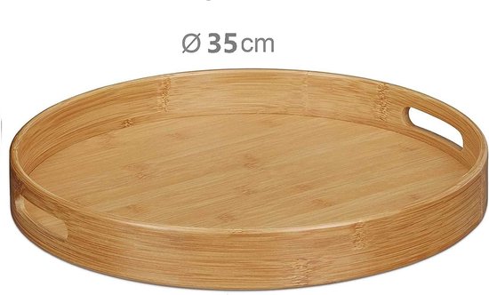 Bamboe dienblad met handgrepen, dienblad ideeën voor diner, thee, bar ...