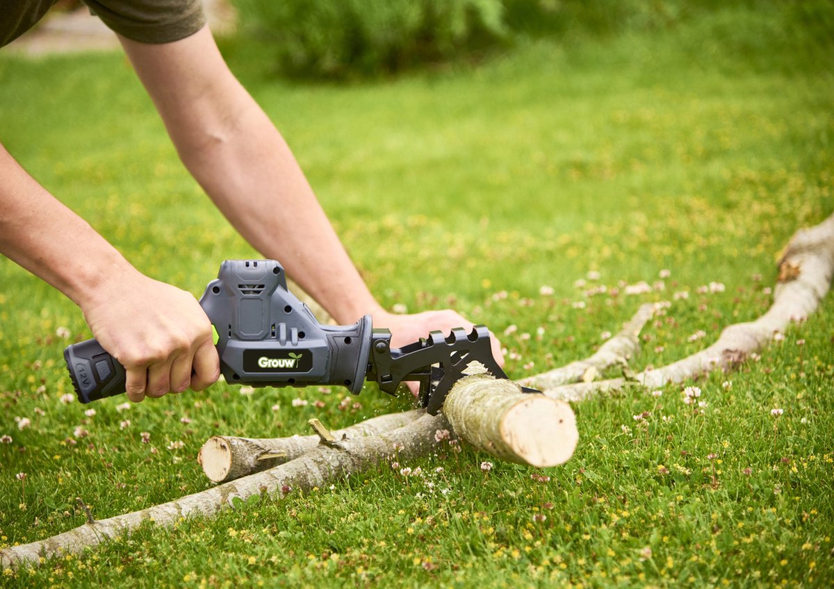 Grouw Takkenzaag - Reciprozaag - met Accu en Fastcharger - Snoeien - 12 ...