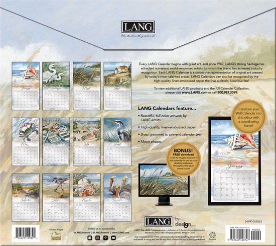 Coastal Shores Kalender 2024 LANG | bol