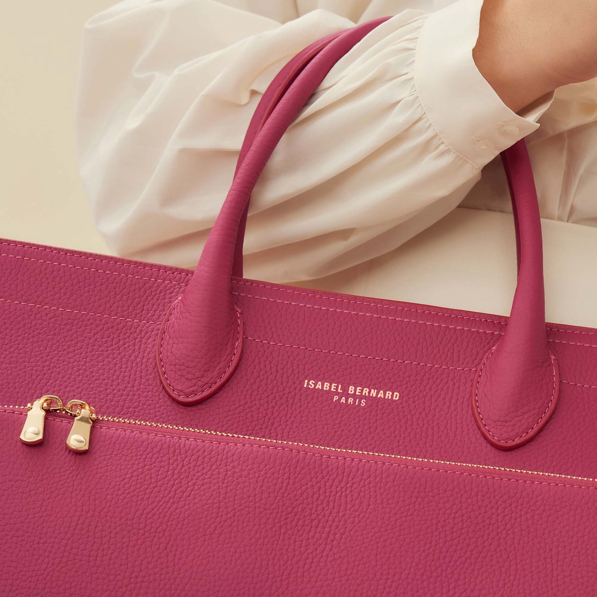 Isabel Bernard Honoré Dames Laptoptas Leer - Roze | bol.com