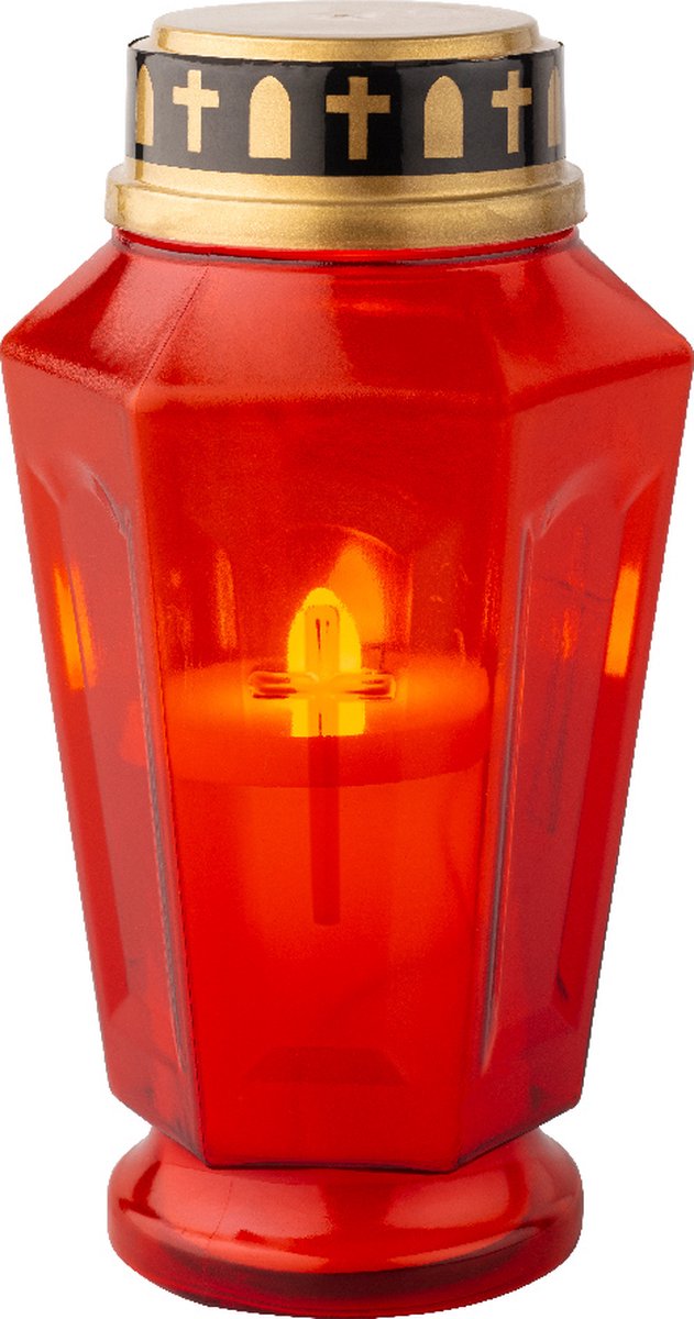 LED grafkaars rood met vlam-effect voor buiten | bol.com