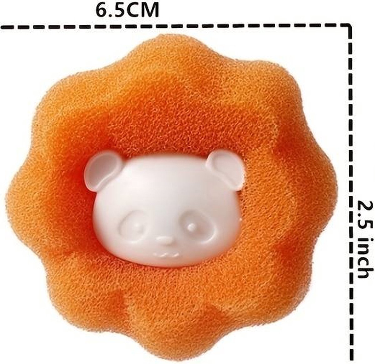 Oranje wasbollen haar verwijderen wasmachine - Set van 4 - Spons ...