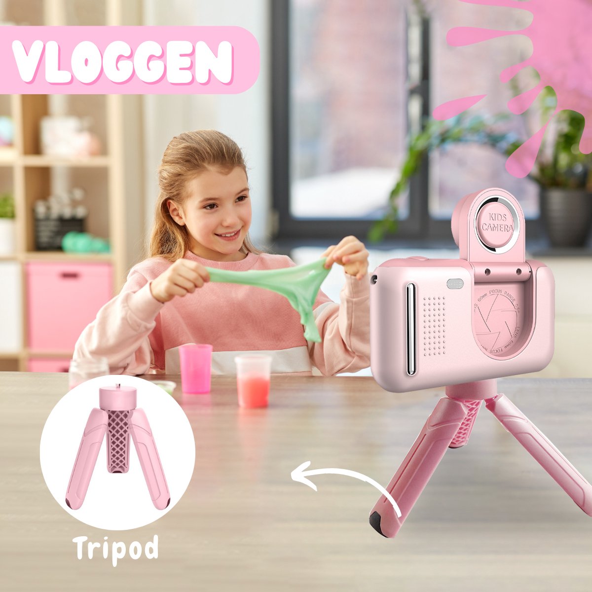 VAIVE Digitale Kindercamera Kids - Kinder vlog camera ...