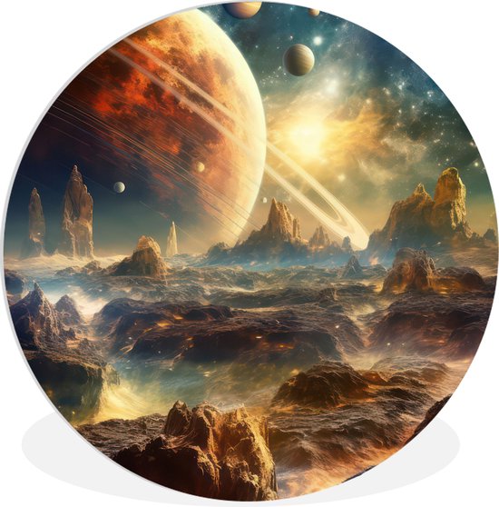 WallCircle - Wandcirkel ruimte - Planeten - Landschap - Wanddecoratie ...